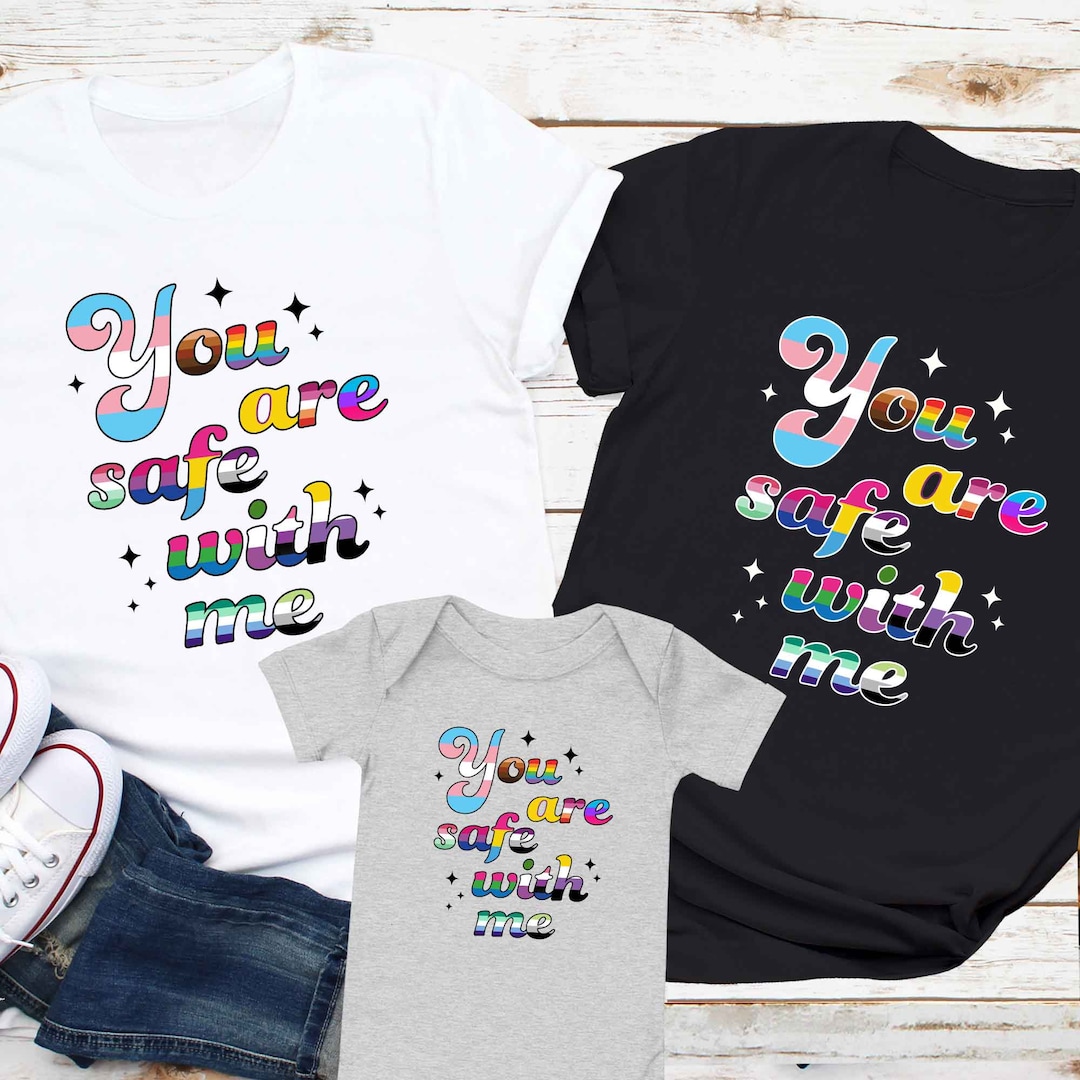 LGBTQ Ally Support Queer Family Matching Shirt, Two Mom Lesbian Pride T ...