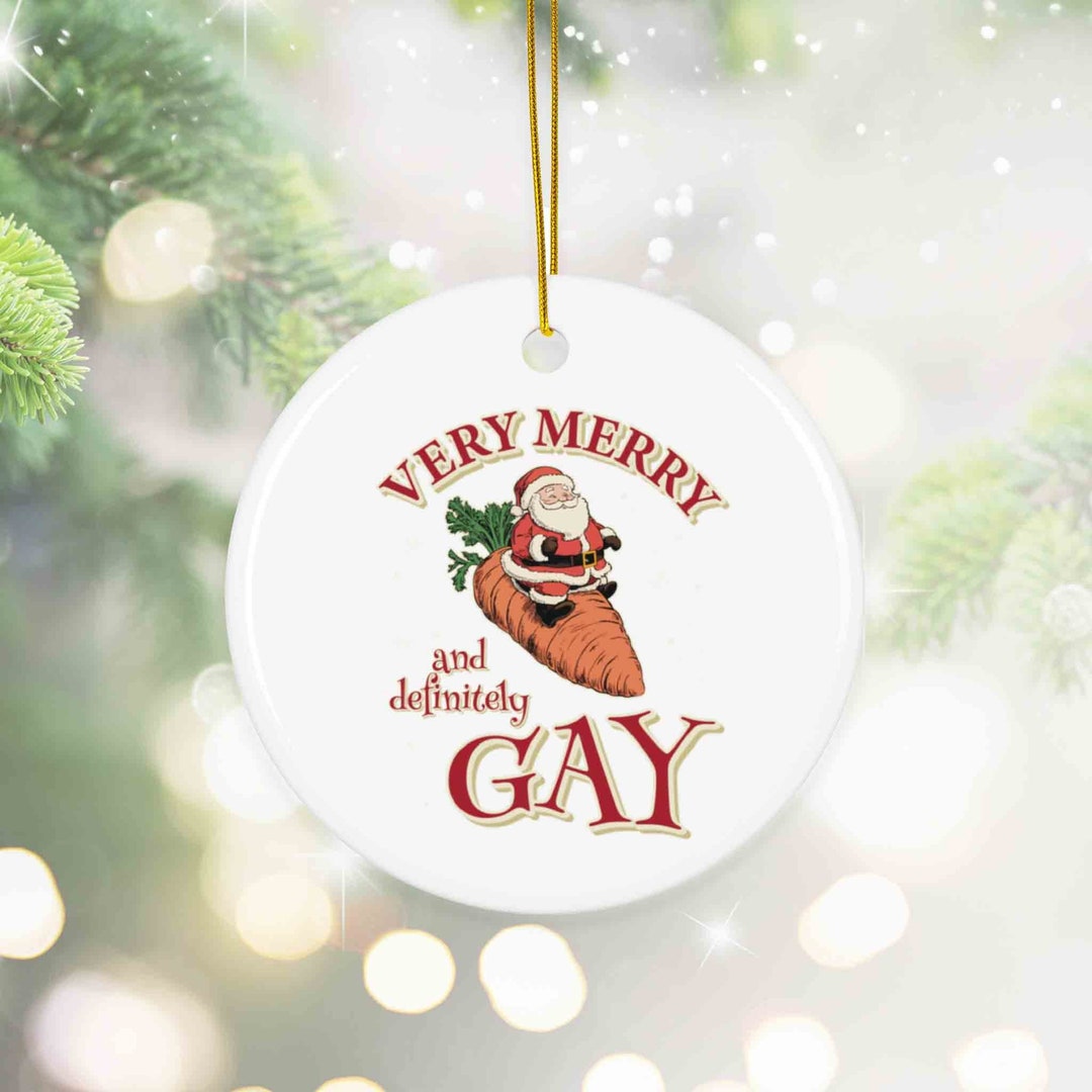 Very Merry & Gay LGBTQ Pride Christmas Ornament, Gift for Gay Christmas ...