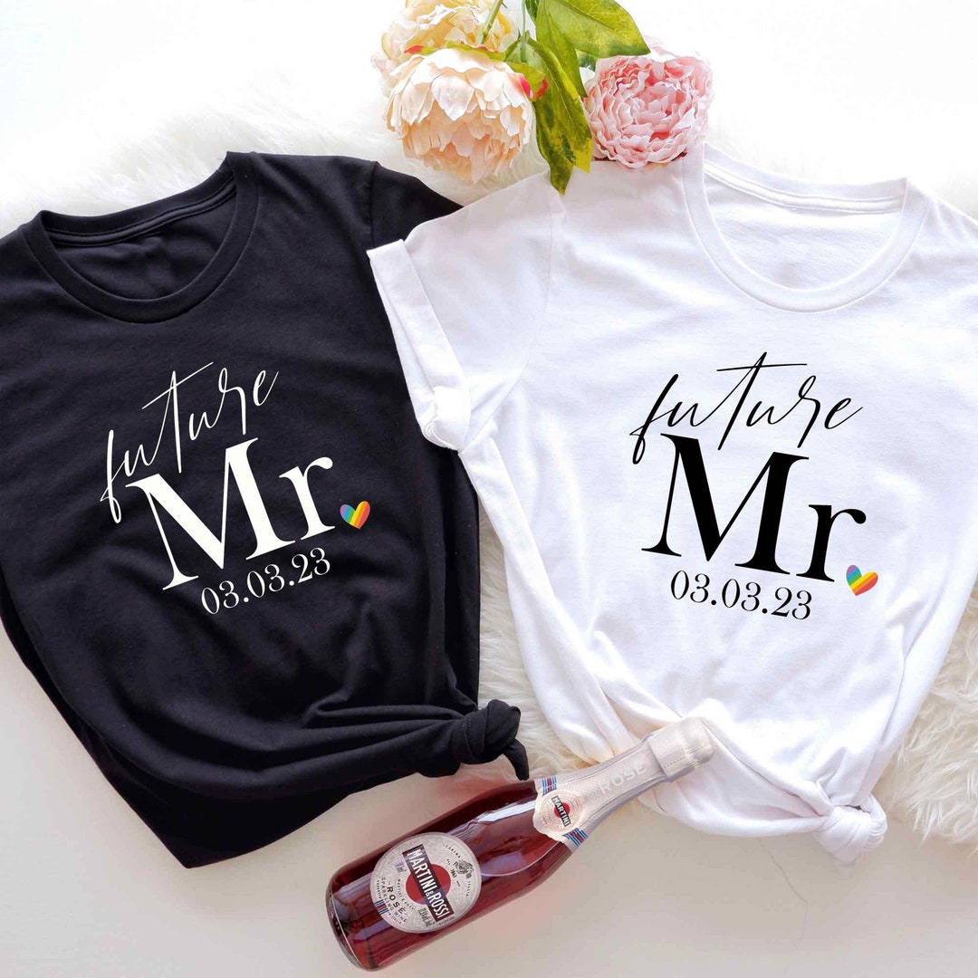LGBTQ Future Mr EST Shirt, Gay Wedding Pride Custom Date Rainbow Tee ...