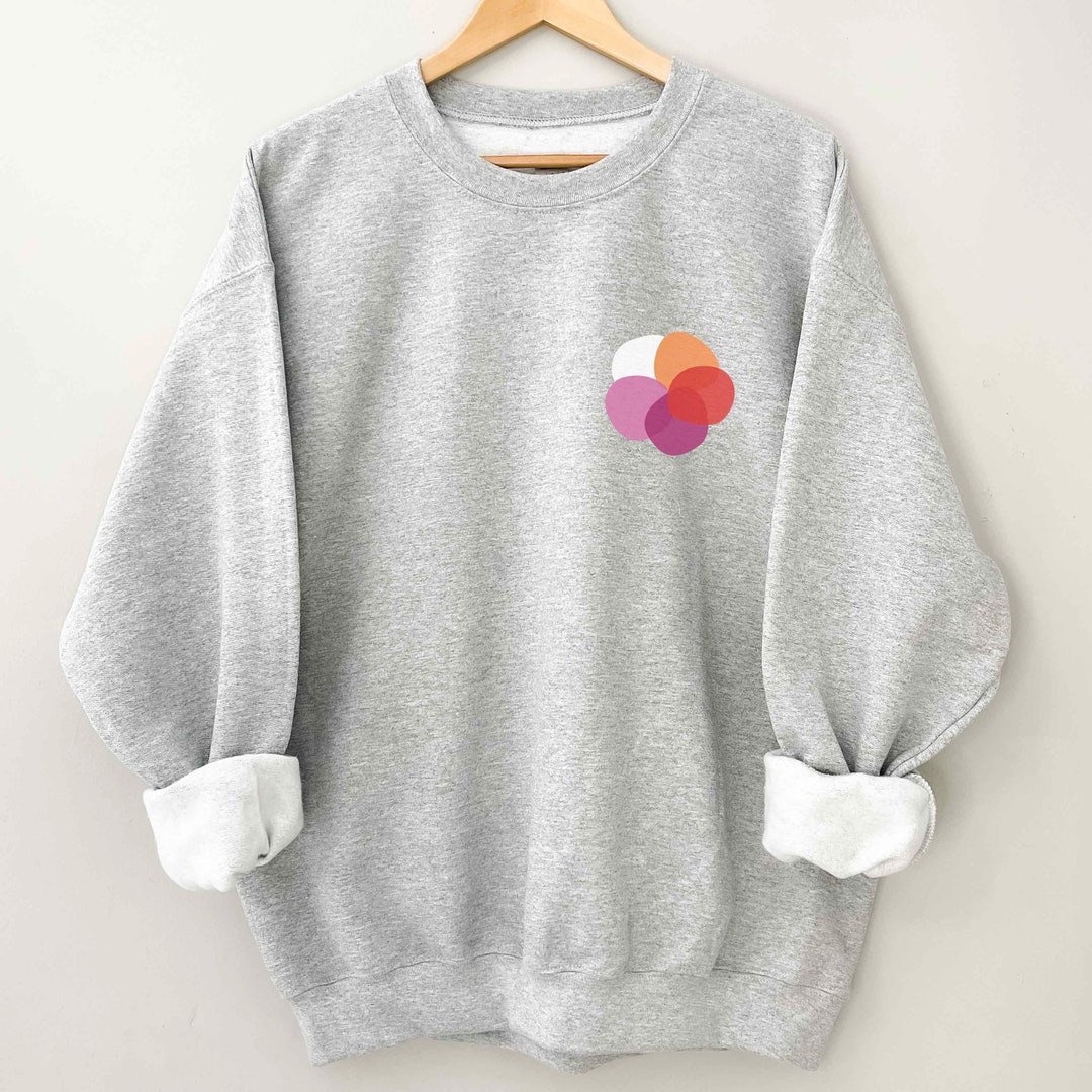 Lesbian Flag Flower Pride Sweater, Lesbian Pride Sweater, Subtle ...