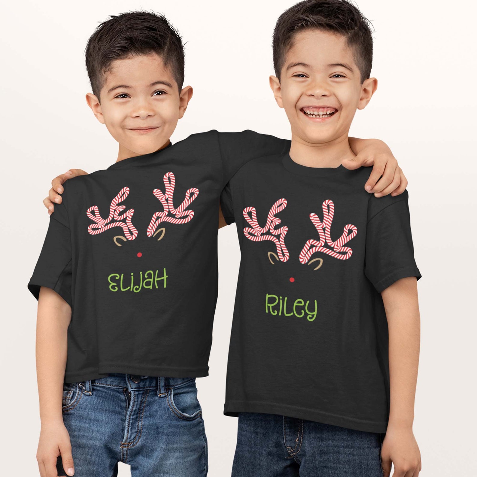 LGBTQ Family matching Christmas Reindeer Pajamas shirts | Etsy