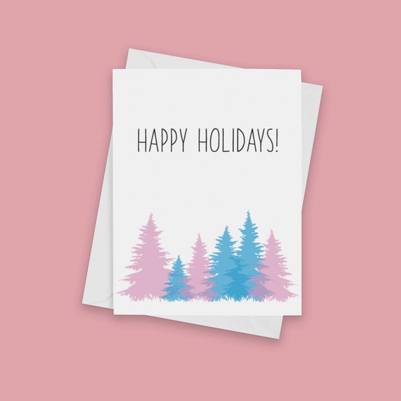 Paper Paper & Party Supplies Lgbt Transgender Christmas Trees Card Gift ...