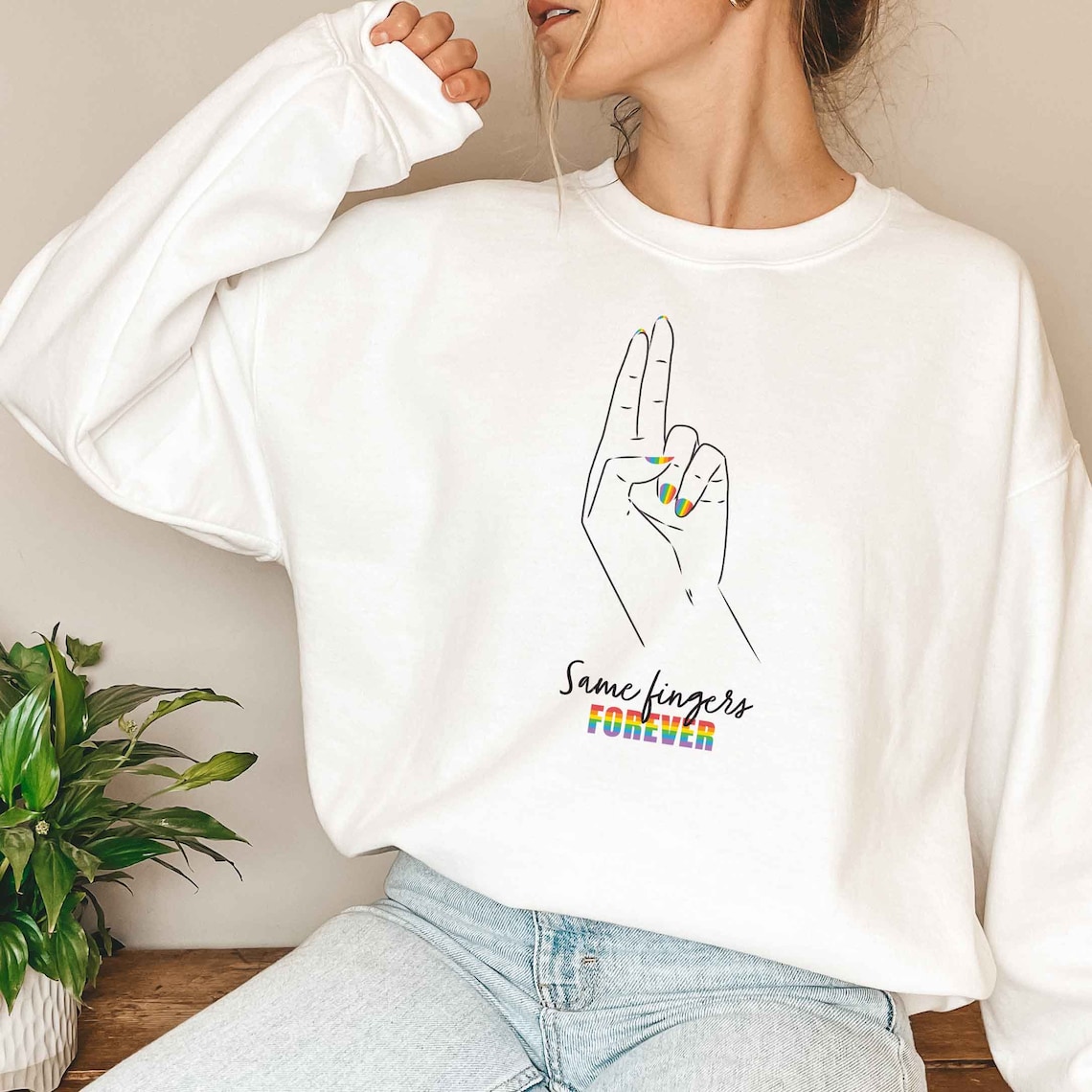 Same Fingers Forever Lesbian Pride Sweatshirt Girlfriend Sexy - Etsy