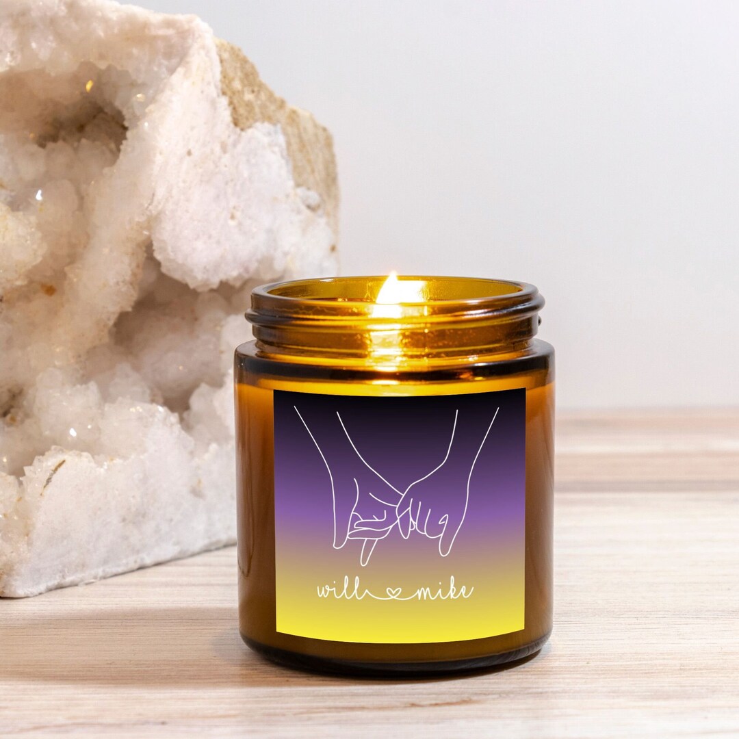 Nonbinary Candle, Nonbinary Wedding Gift for Enby Birthday Gift for ...
