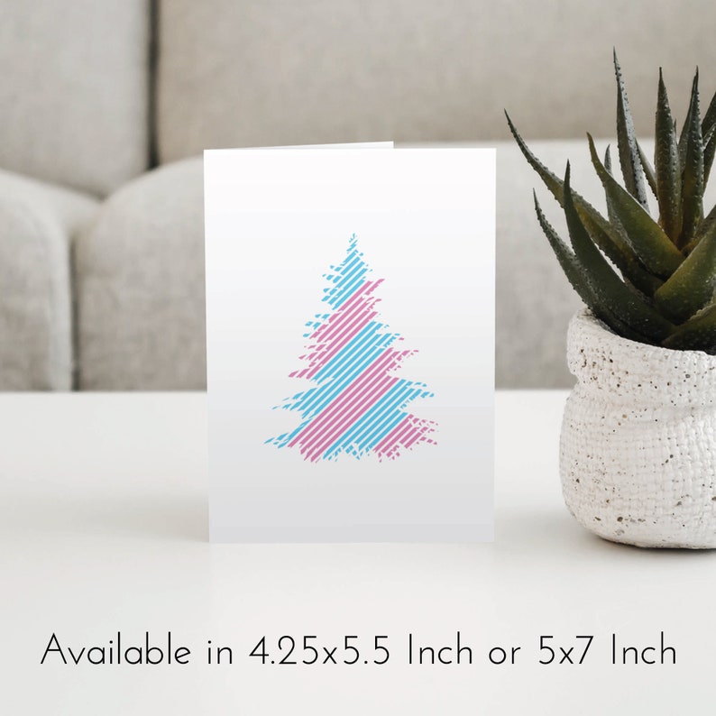 Set of Transgender Christmas Folded Greeting Card With - Etsy