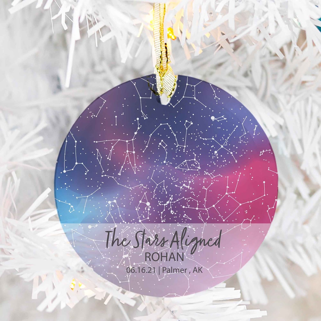 LGBTQ Transgender Star Map Custom Name Ornament, Transgender Pride Gift ...