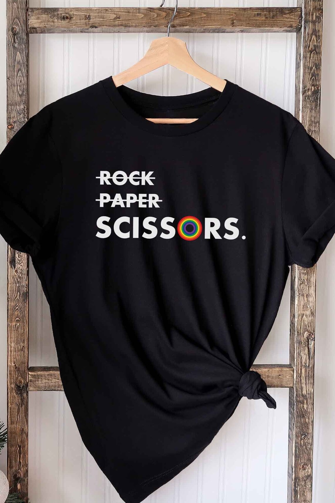 LGBTQ Rock Paper Scissors Lesbian Pride Shirt Lesbian - Etsy