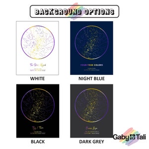 Custom by Date Nonbinary Flag Star Map Poster, Subtle Queer Enby Pride ...