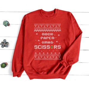 Lesbian Rock Paper Scissors Ugly Christmas Sweater Lesbian | Etsy