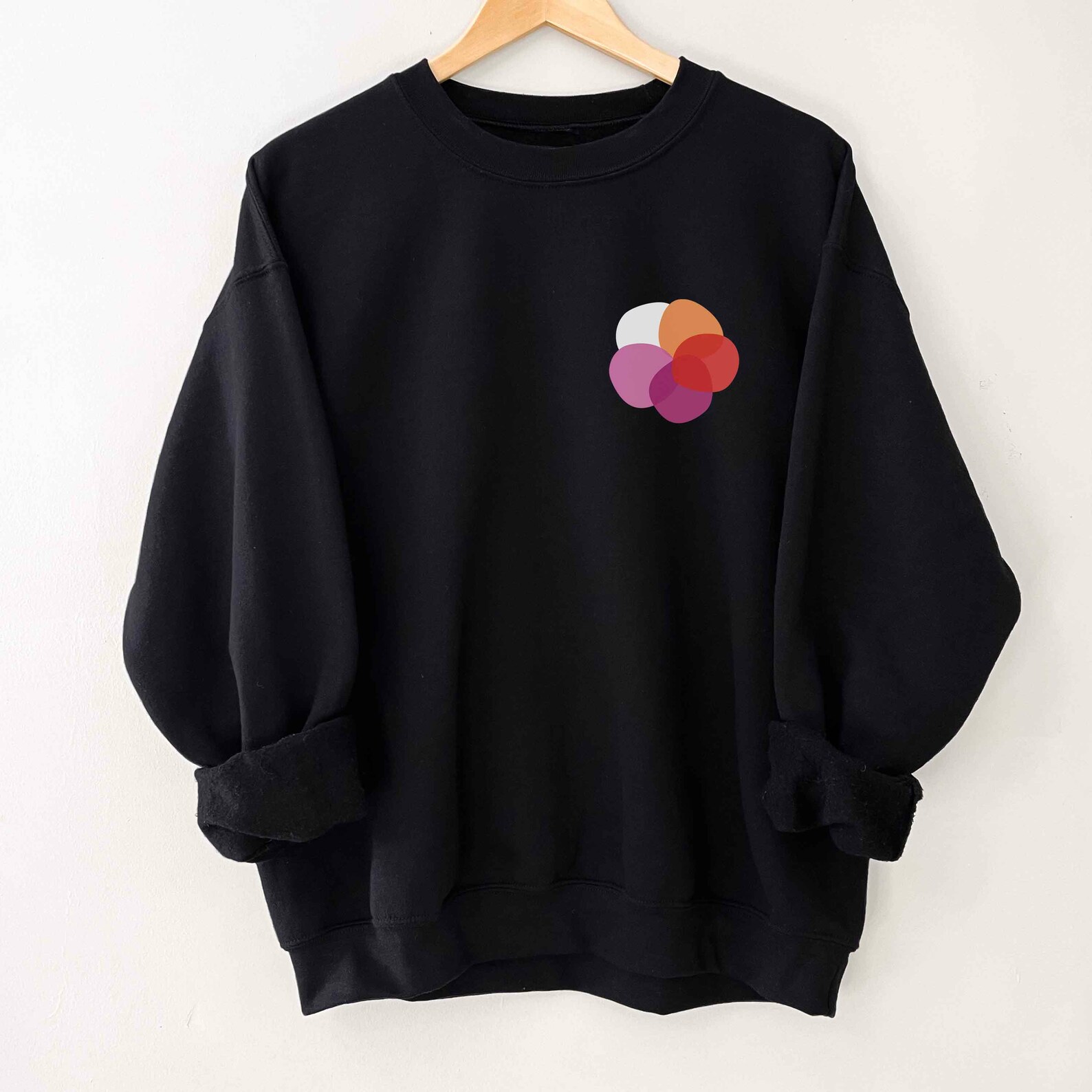 Lesbian Flag Flower Pride Sweater, Lesbian Pride Sweater, Subtle ...