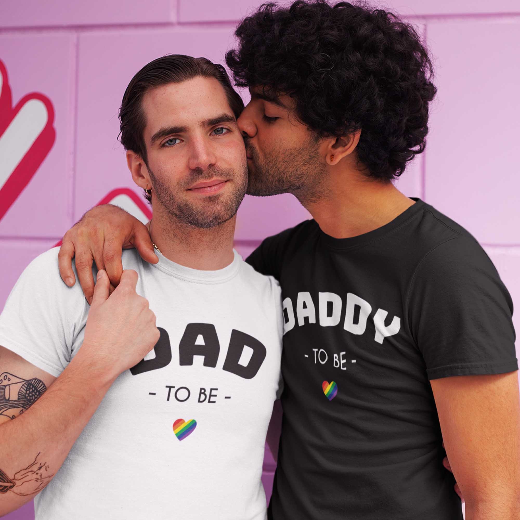 LGBTQ Pregnancy Announcement Two Gay Dads Matching Shirt, Gay Fathers ...