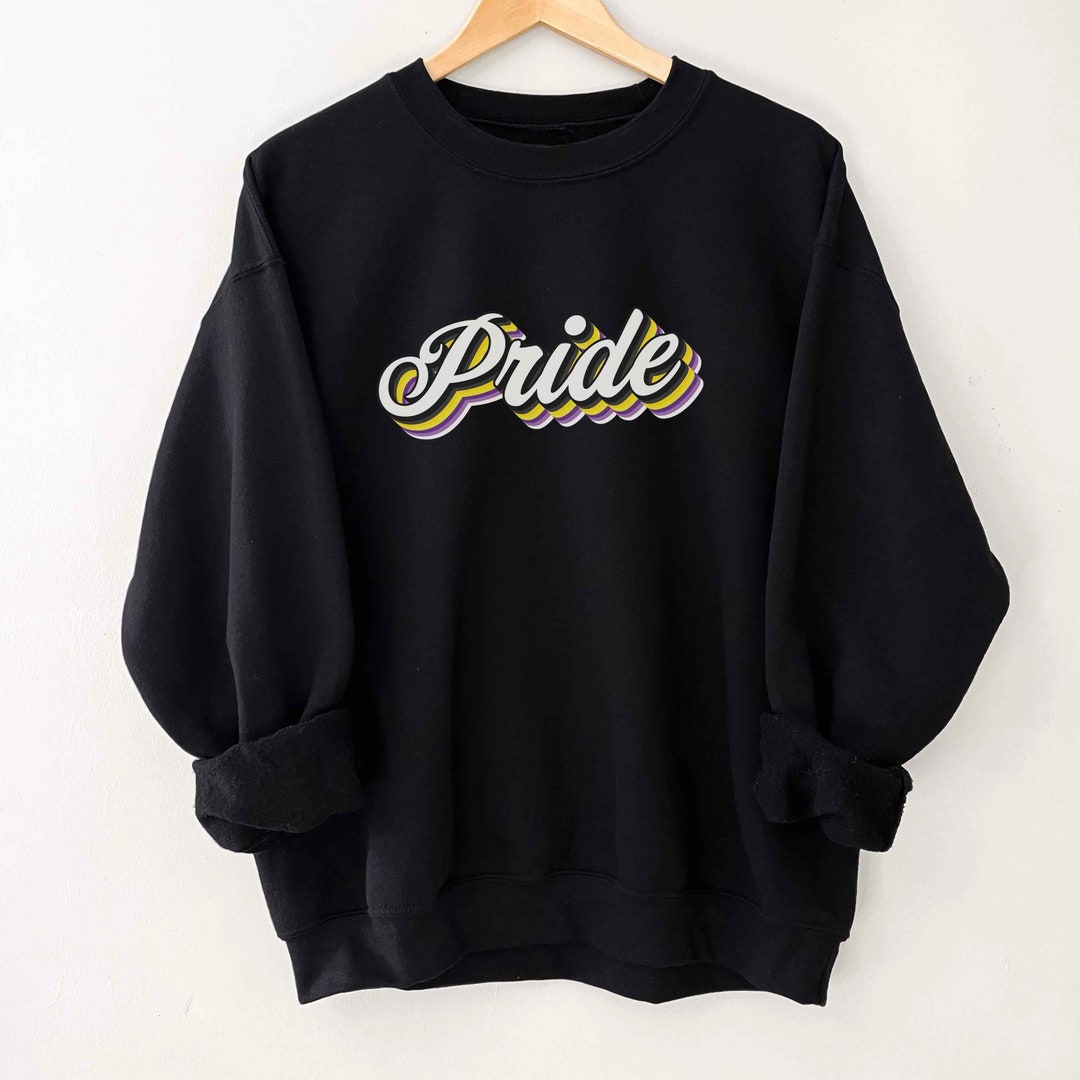 Nonbinary Pride Sweater for Nonbinary Sweatshirt Subtle Enby Pride Gift ...