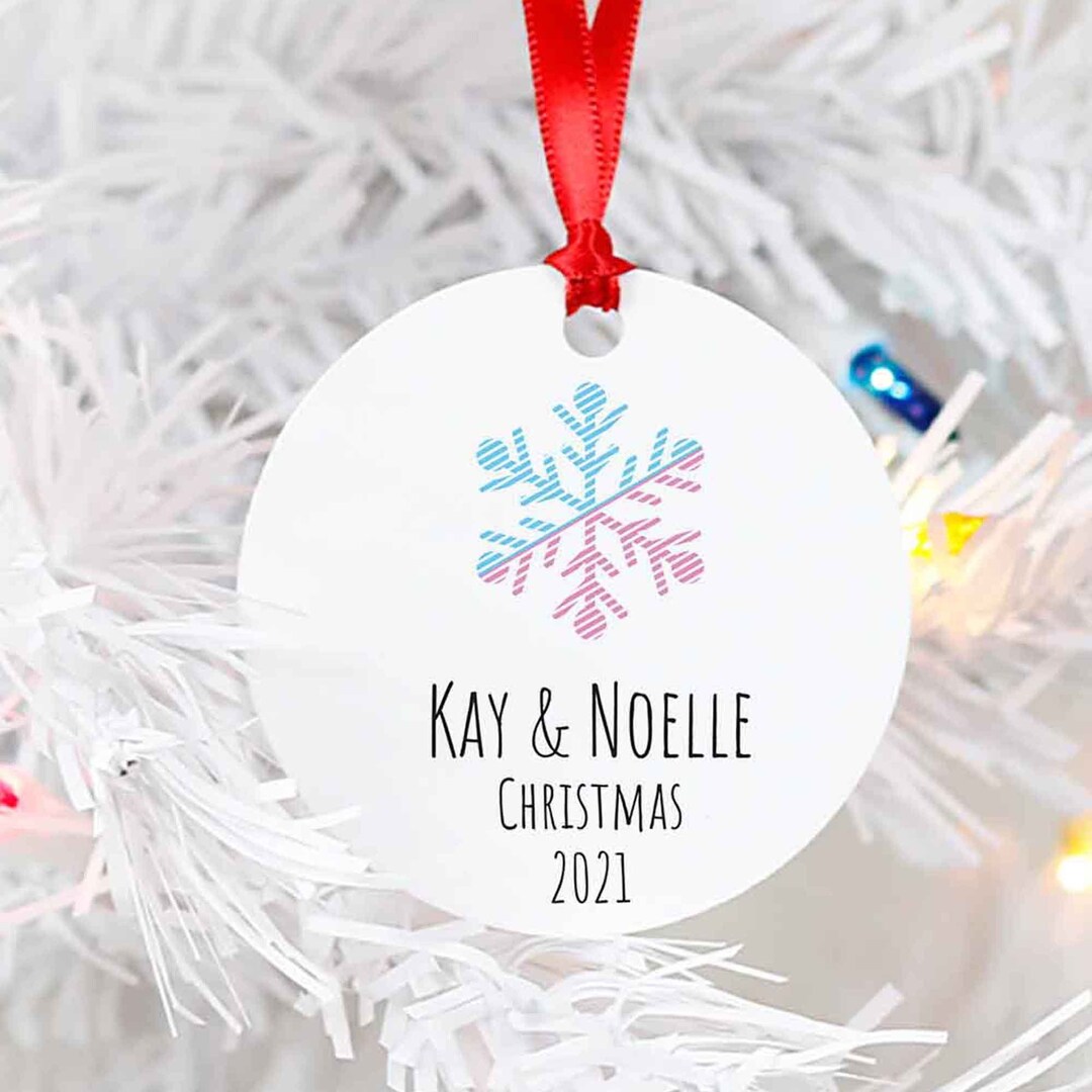 LGBTQ Transgender Pride Christmas Custom Name Ornament, Transgender ...