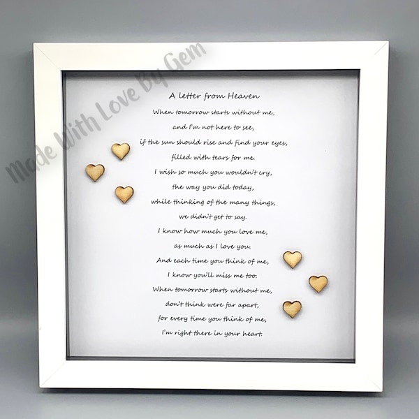 Memory Box Poem - Etsy