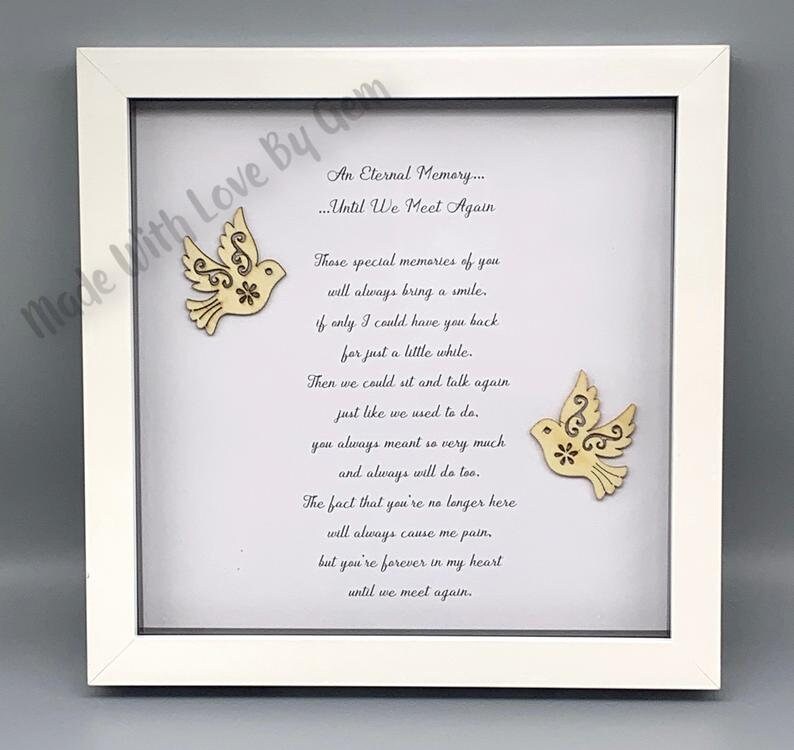 Memorial Gift Framed Poem an Eternal Memory Sympathy - Etsy