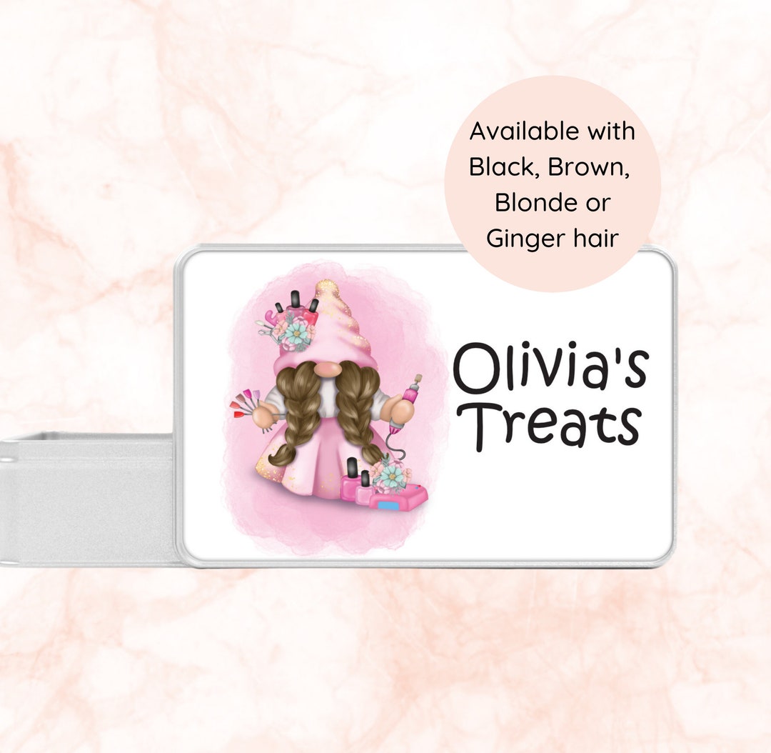 Personalised Nail Artist Thank You Treat Tin, Salon Nail Technician ...