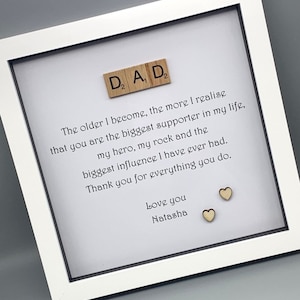 Framed Personalized Poem for Dad, Christmas Gift for Dad, From Daughter ...