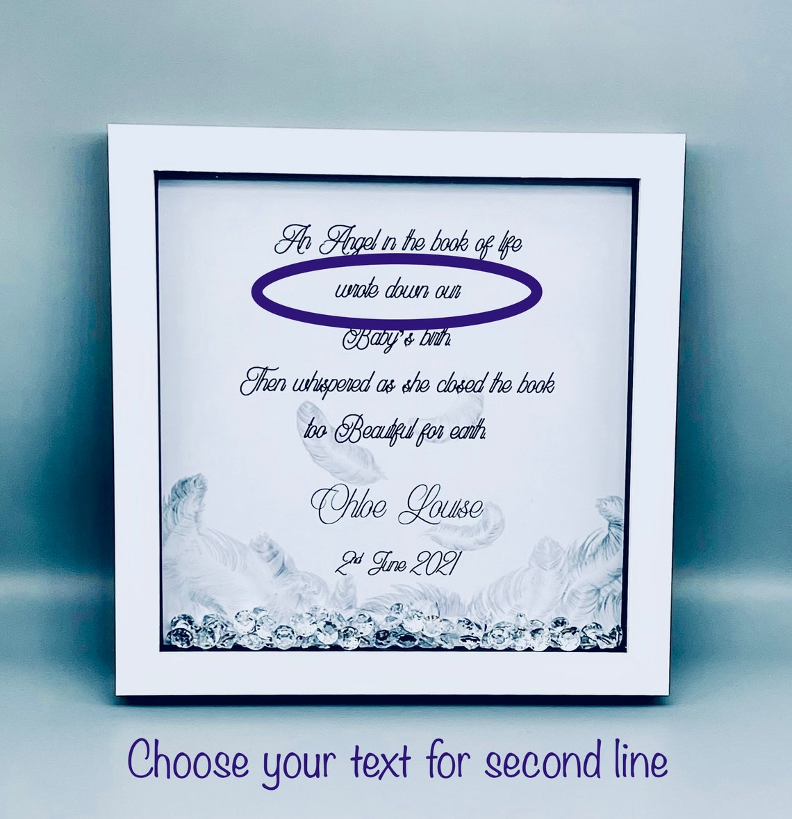 Personalised Baby Loss Memorial Gift Frame an Angel in the - Etsy UK