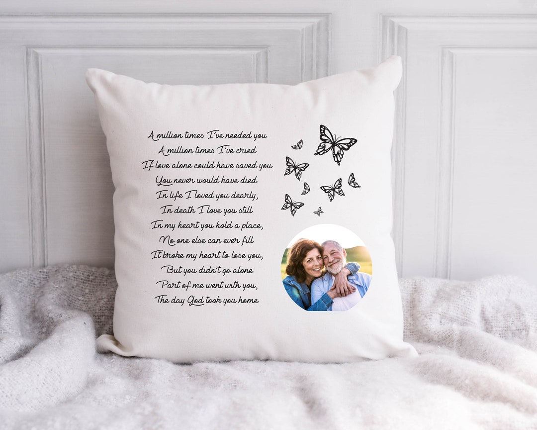 Memorial Photo Cushion Cover, Keeepsake Photo Memory Cushion Cover ...