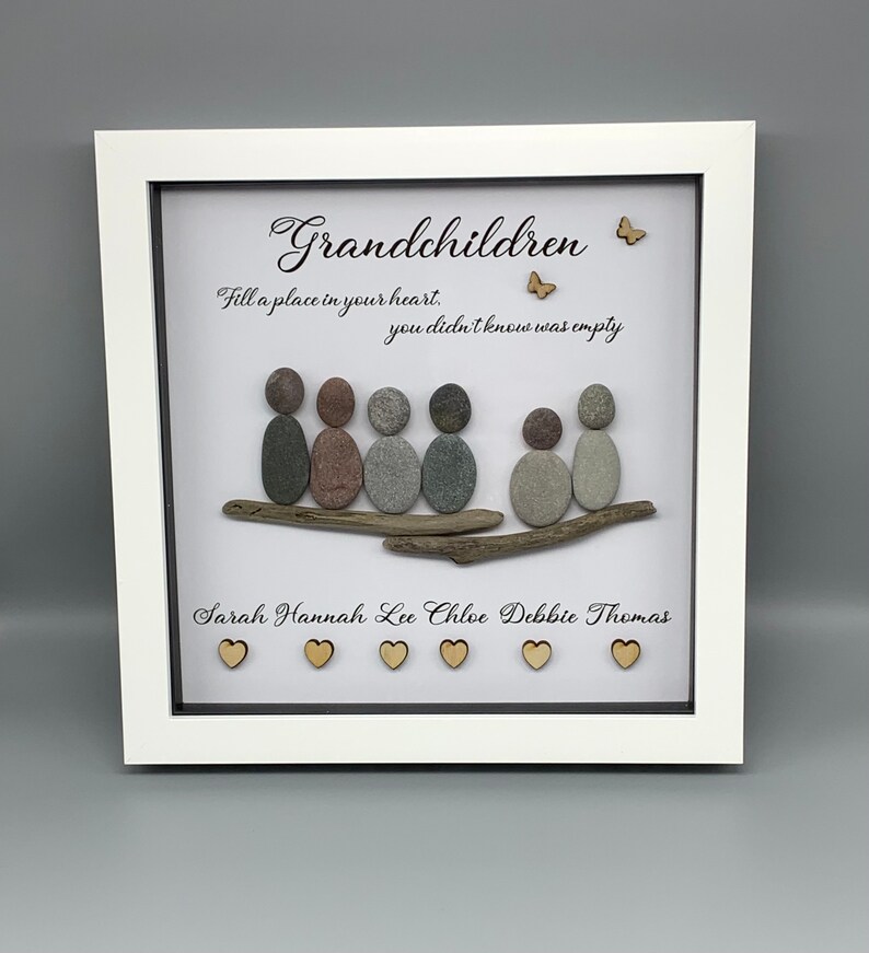 Pebble Art Picture for Grandparents Personalised Pebble - Etsy UK