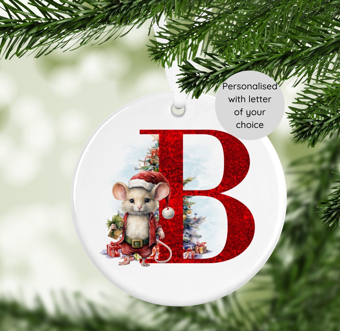 Christmas Alphabet Bauble, Childs Personalised Christmas Name Bauble ...