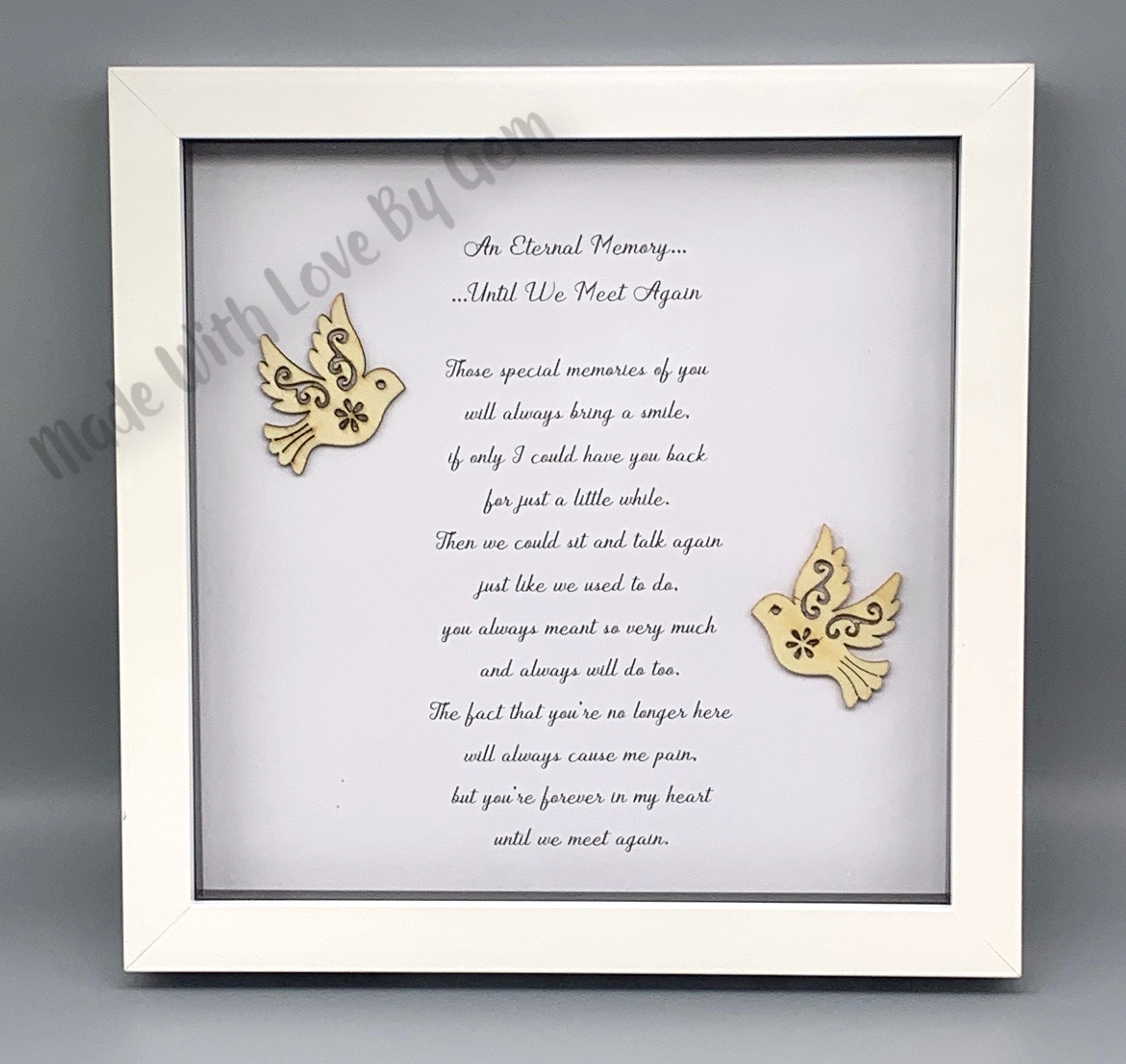 Memorial Gift: Framed Poem, an Eternal Memory Keepsake - Etsy UK