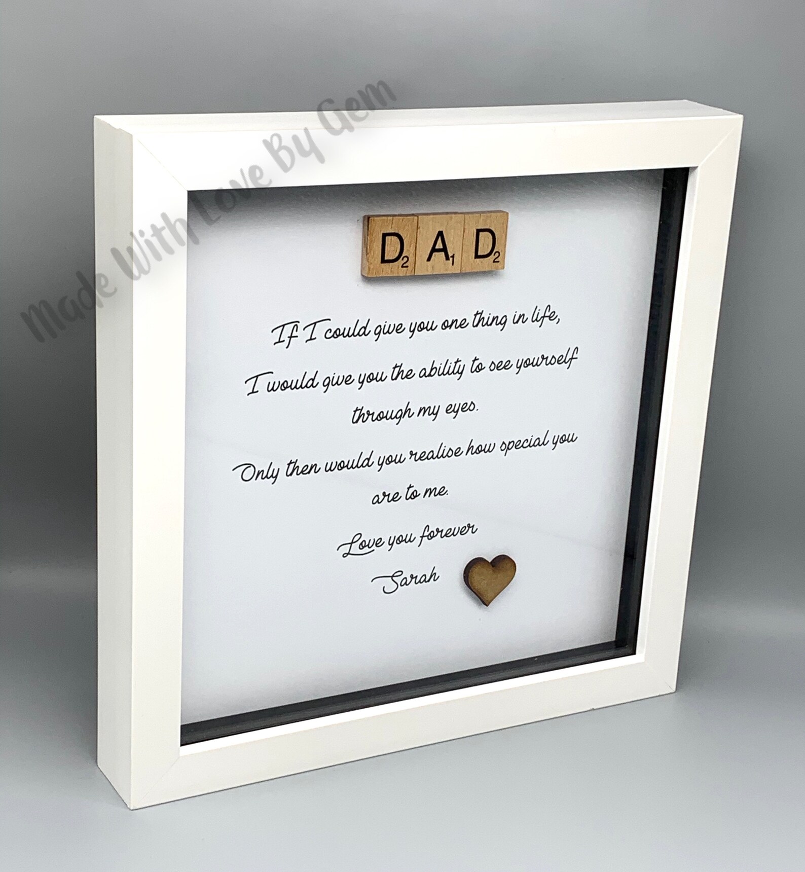 Personalised Poem for Dad Christmas Gift From Daughter or - Etsy UK