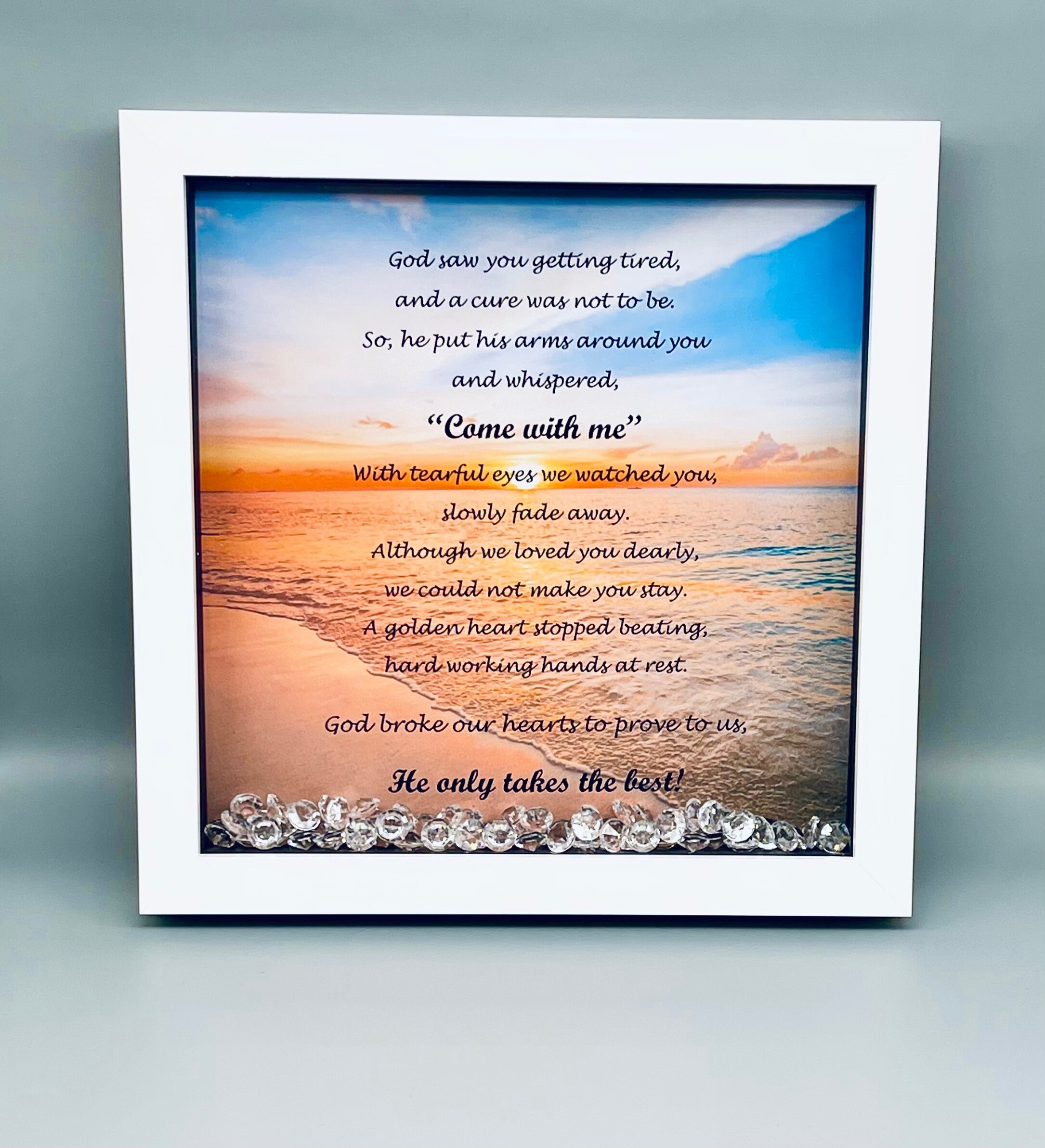 Religious Sympathy Poem God Saw You Getting Tired Picture | Etsy