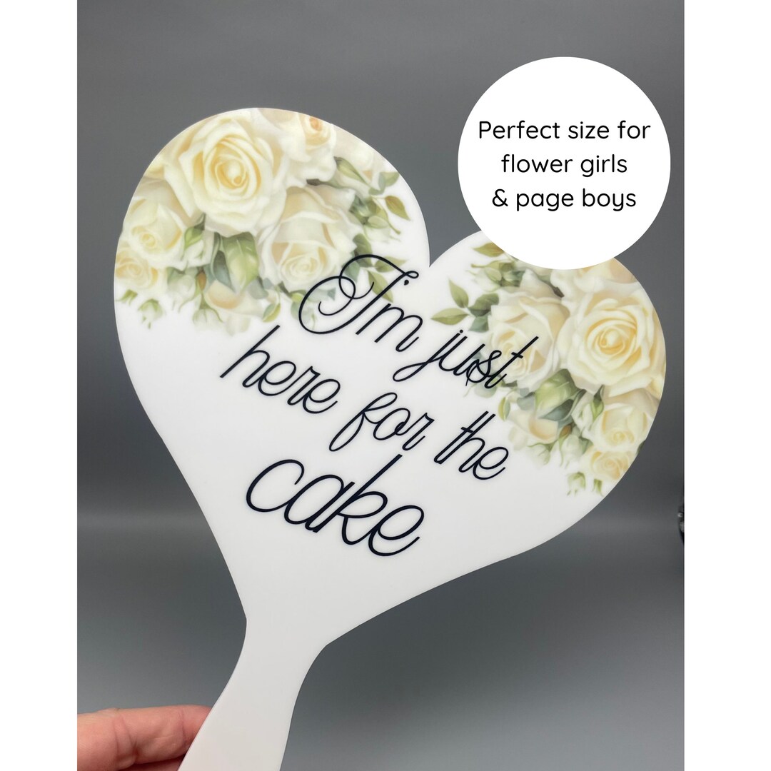 Personalised Wedding Sign, I'm Just Here for the Cake, Cute Sign for ...