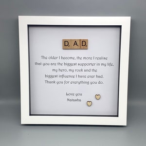 Framed Personalized Poem for Dad, Christmas Gift for Dad, From Daughter ...