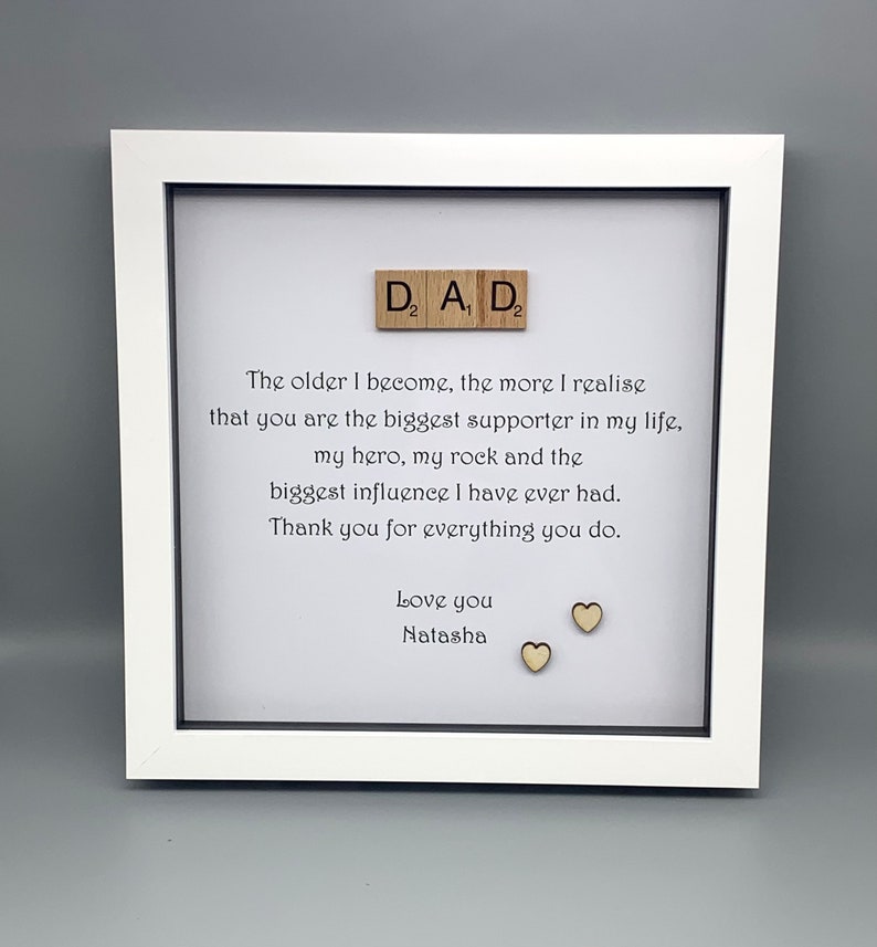 Framed Personalised Poem for Dad Father's Day Gift From - Etsy UK