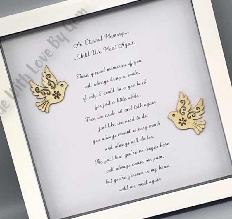 Memorial Gift Framed Poem an Eternal Memory Sympathy | Etsy