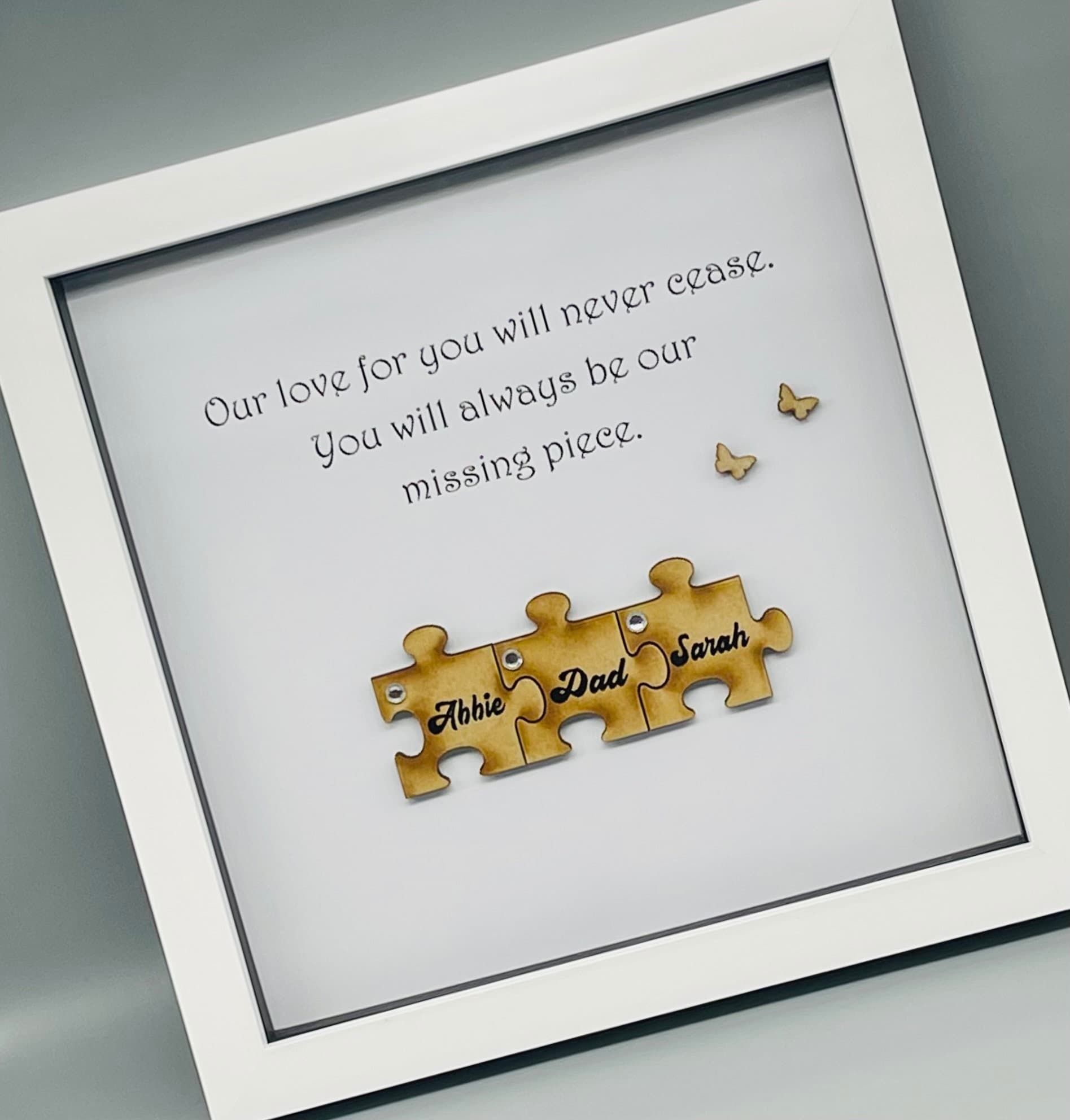 Personalized Memorial Jigsaw Keepsake: Sympathy Gift, Missing Piece ...