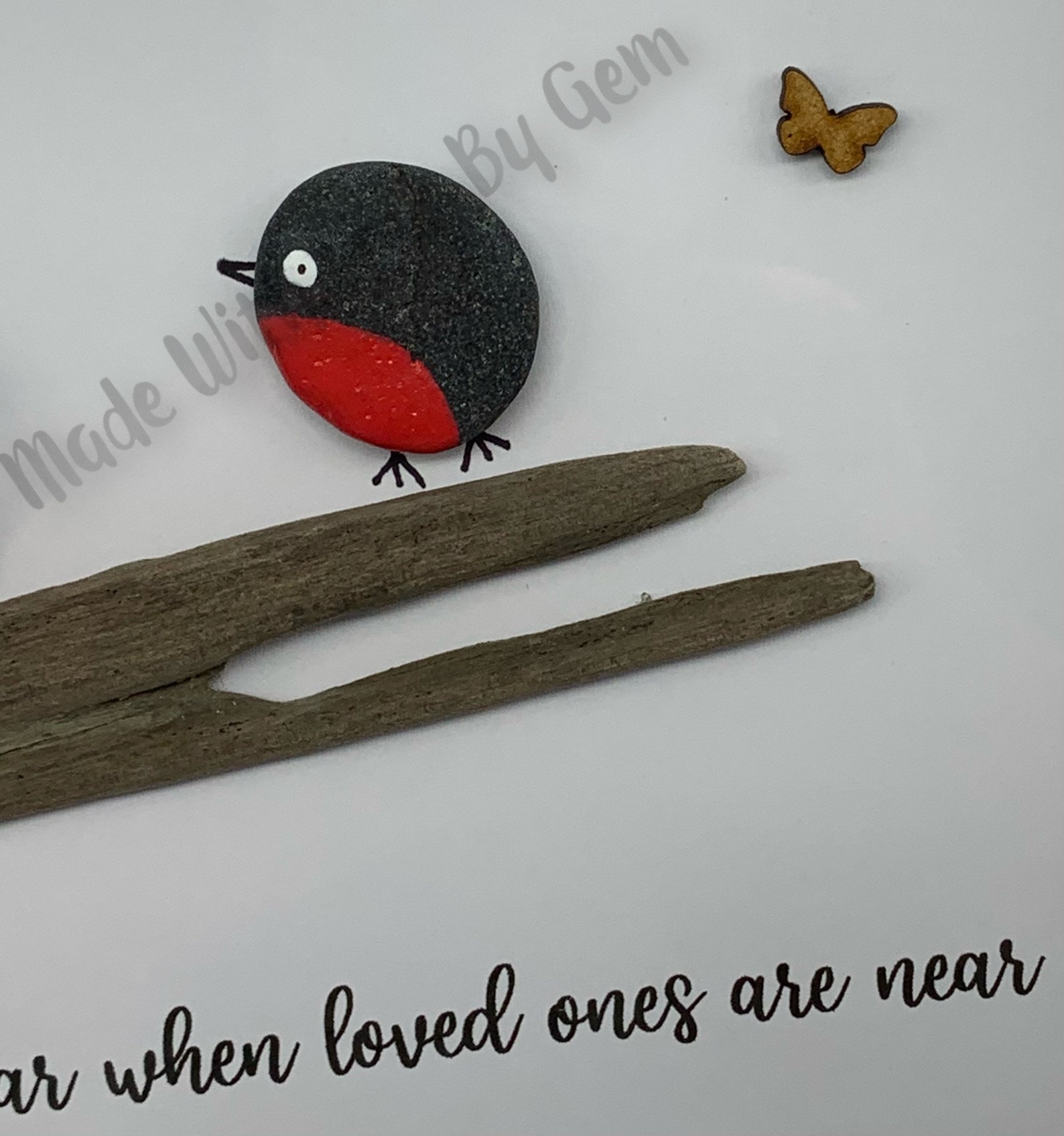 Twin Robin Pebble Picture Robins Appear When Loved Ones Are - Etsy UK