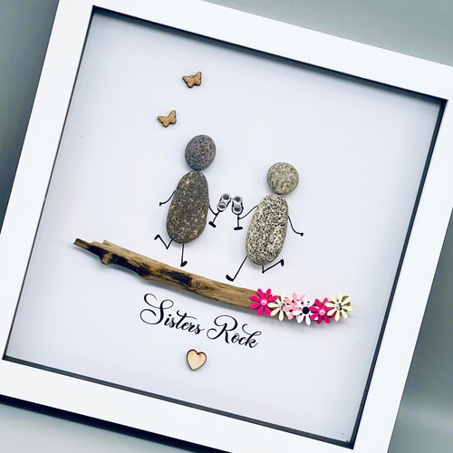 Sister Pebble Art Sister Picture Frame Birthday Gift - Etsy UK