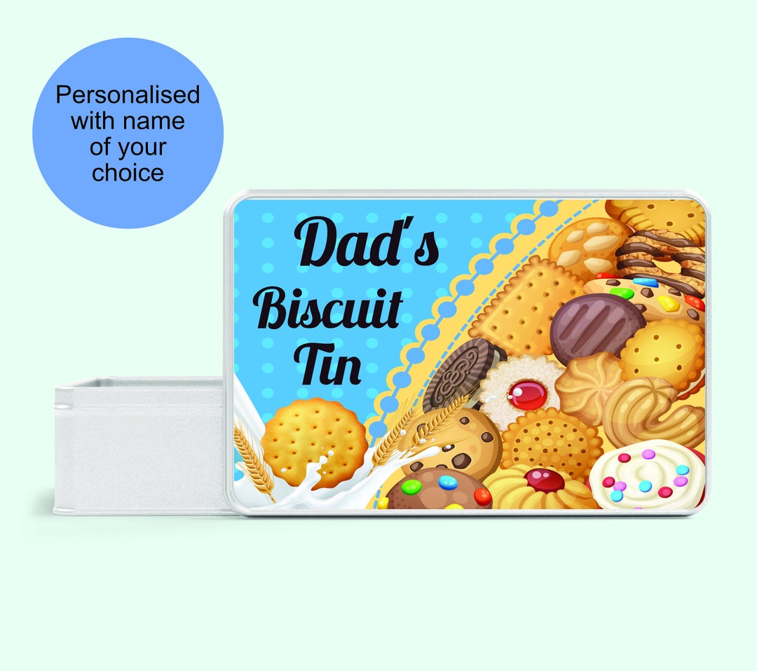 Personalized Biscuit Tin, Birthday or Christmas Gift for Dad, Biscuit ...