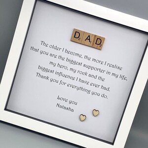 Framed Personalized Poem for Dad, Christmas Gift for Dad, From Daughter ...