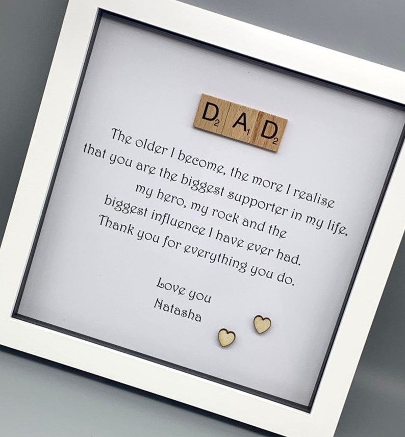 Framed Personalised Poem for Dad Father's Day Gift From - Etsy UK