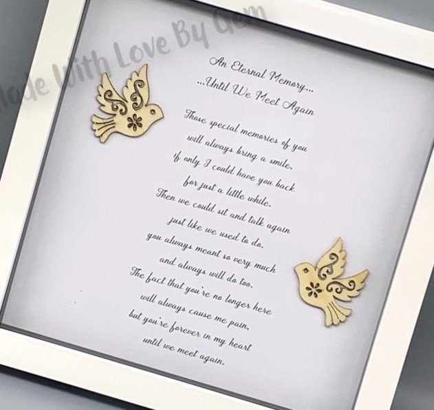 Memorial Gift: Framed Poem, an Eternal Memory Keepsake - Etsy