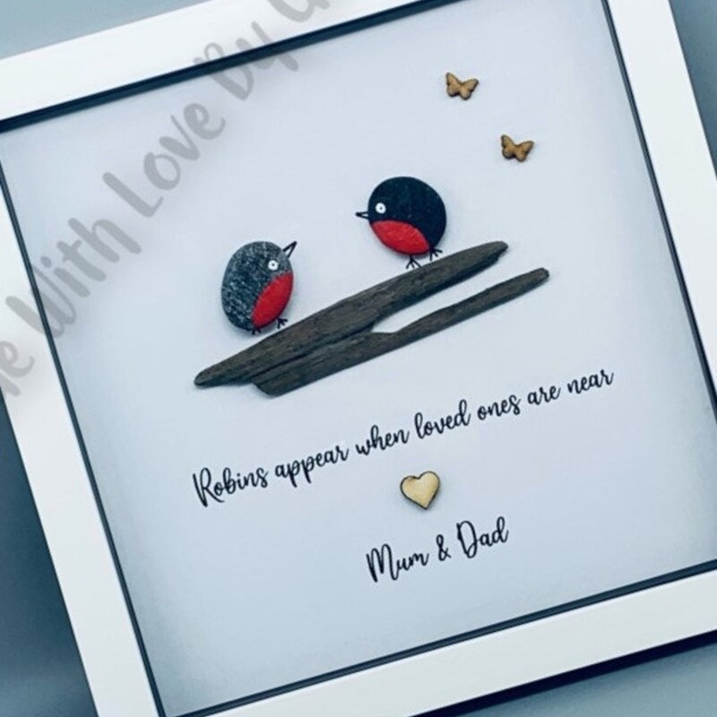 Robin Pebble Art - Etsy UK