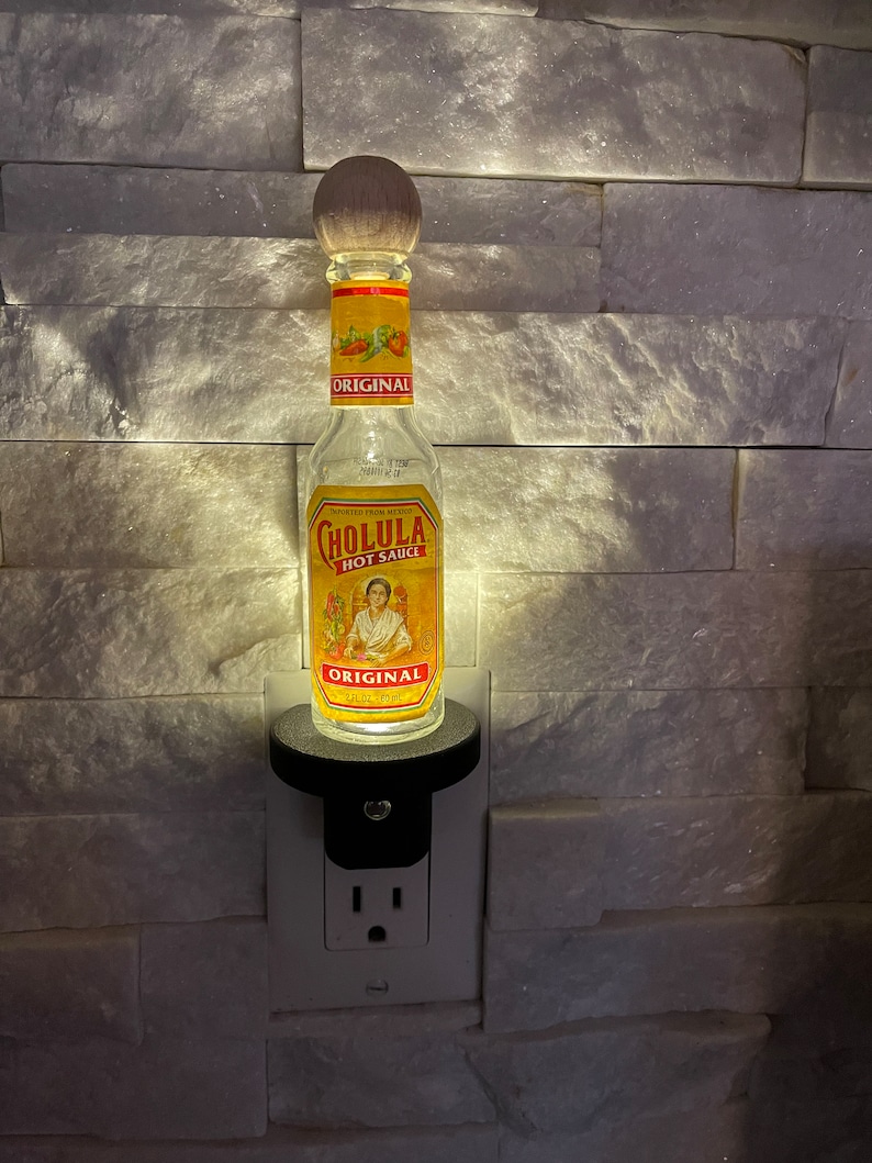Cholula Hot Sauce 2 Oz Bottle Night Light LED Black Base - Etsy