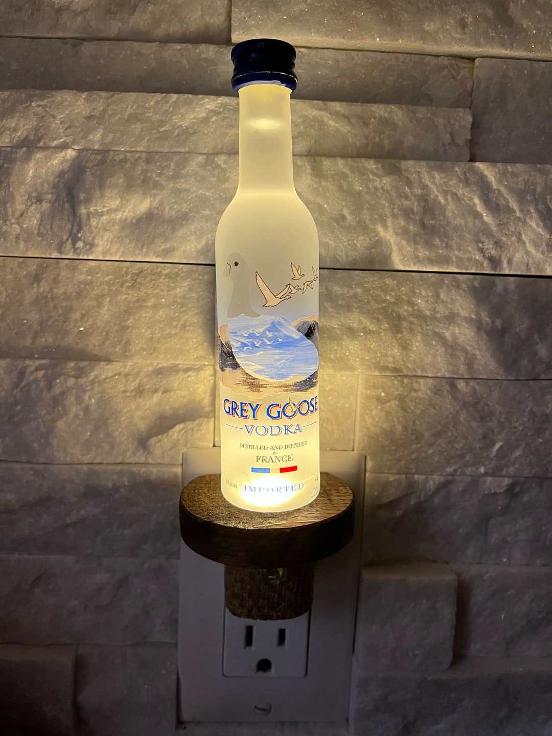 Grey Goose Glass Bottle LED Nightlight - Etsy