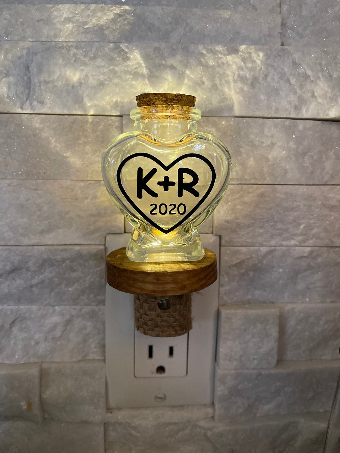 Personalized Heart Shaped Night Light - Etsy