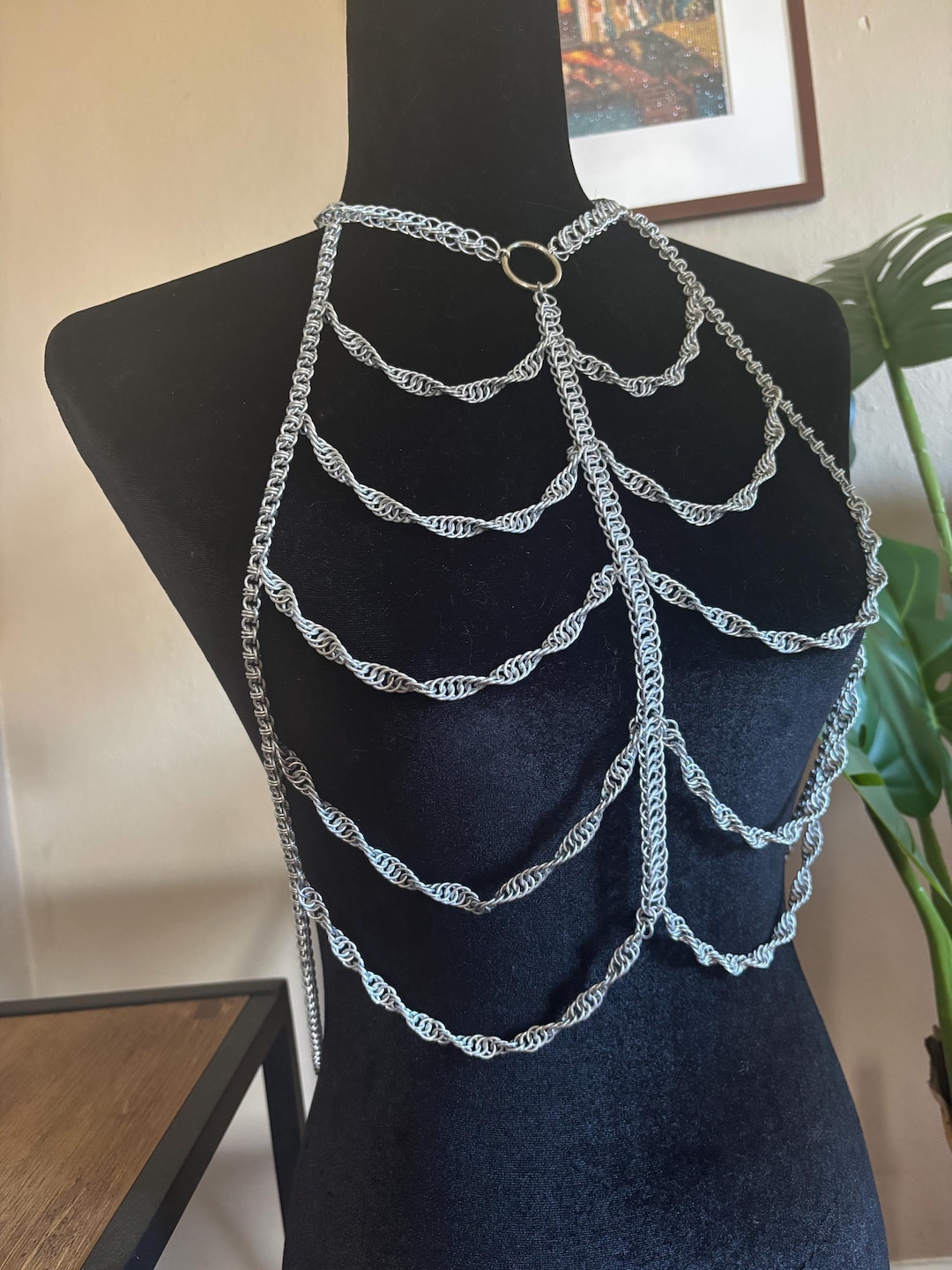 Chainmail Skeleton Ribs Body Chain - Etsy