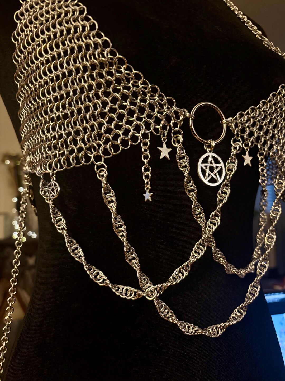 Chainmail Bikini Top With Chains Bra Bralette - Etsy