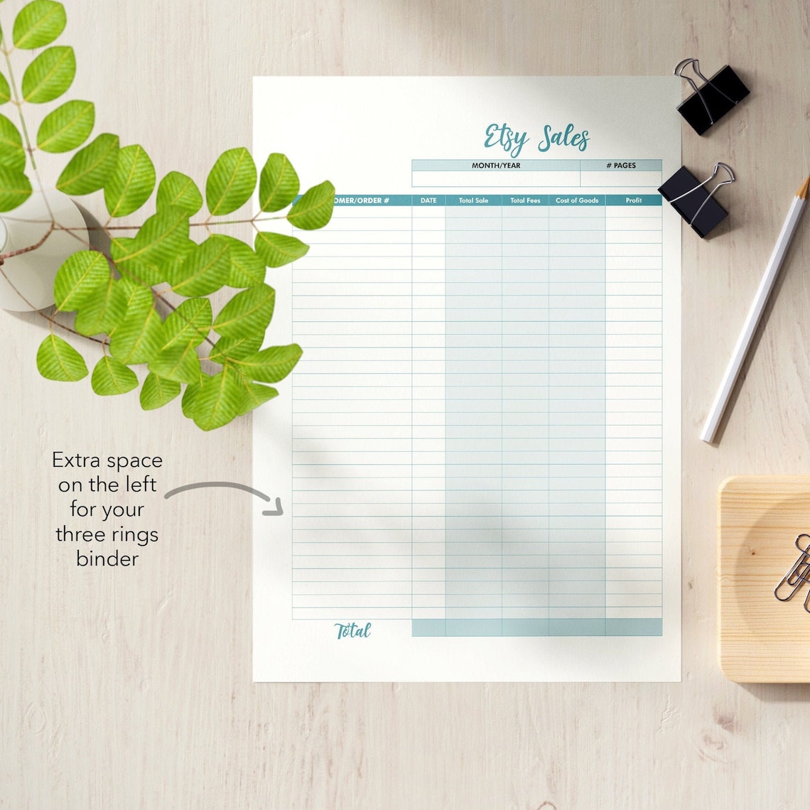 Etsy Monthly Sales Tracker Printable PDF Instant Download - Etsy