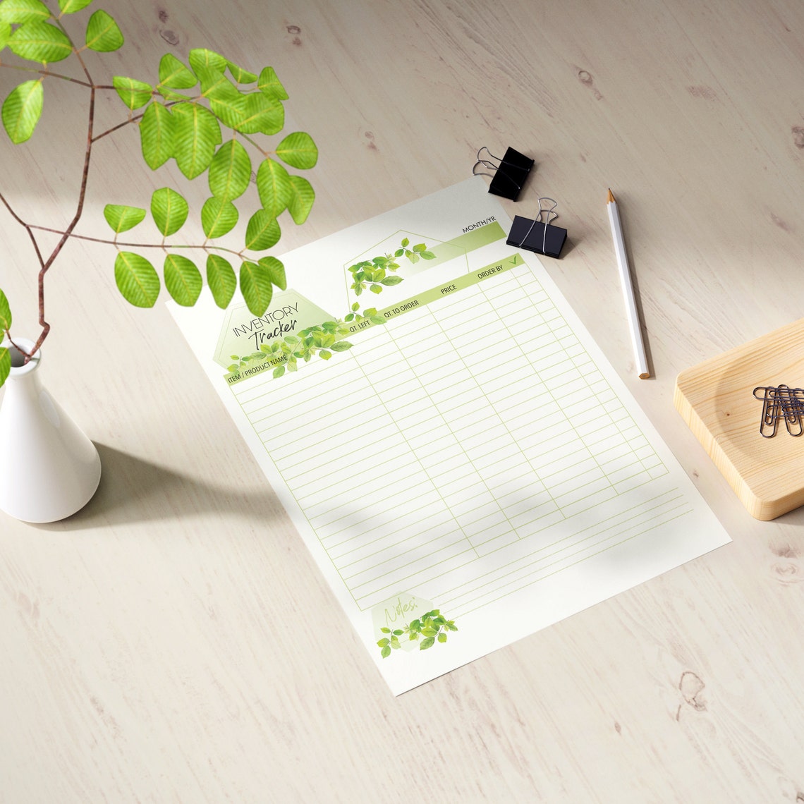 Monthly Inventory Tracker Printable PDF Instant Download - Etsy