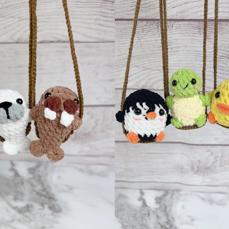 Turtle and Penguin Ornament - Etsy