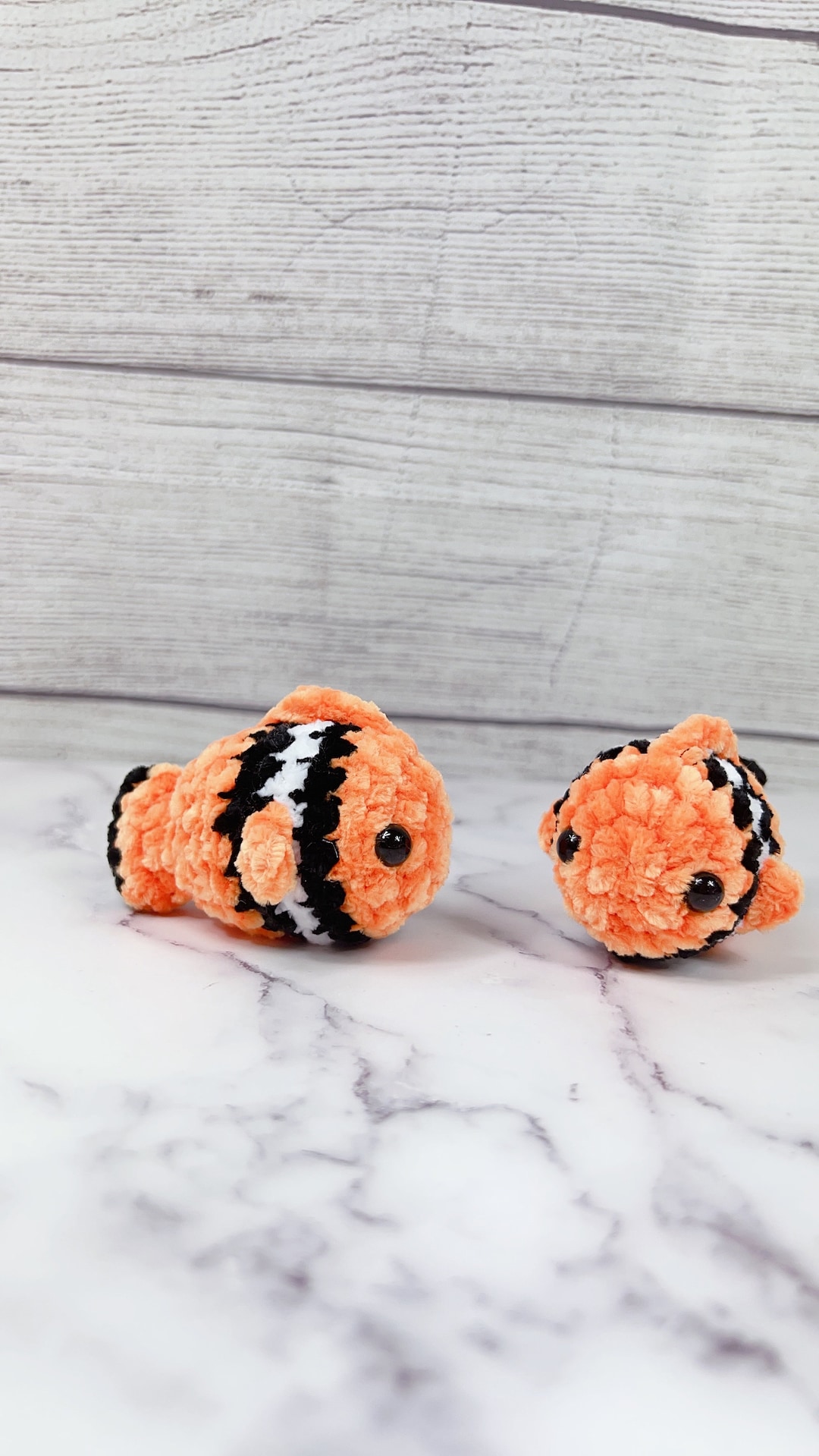 Crochet Small Clownfish Plush /charm - Etsy