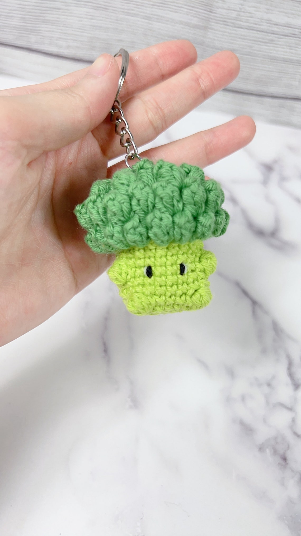 Crochet Broccoli Keychain - Etsy